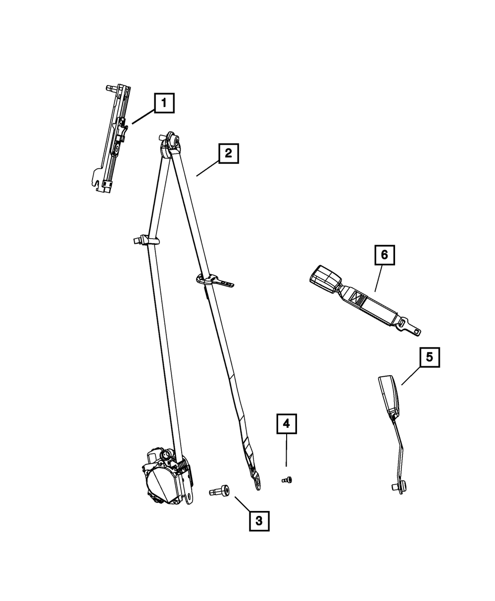 2007-2020 Mopar Seat Belt Turning Loop Adjuster 4664338AD | Mopar eStore