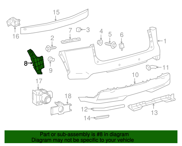 52591-78010 - Bumper Seal 2015-2017 Lexus | AutoNationParts.com