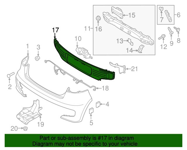 2015-2017 Kia Rio Lower Cover 86612-1W710 | QuirkParts