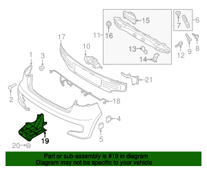 2015-2017 Kia Rio Under Cover 86695-1W700 | TascaParts.com