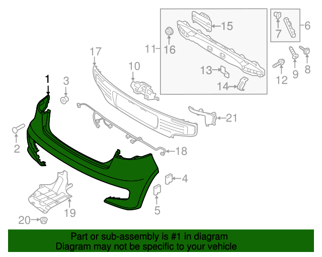 2015-2017 Kia Rio Bumper Cover 86611-1W700 | TascaParts.com