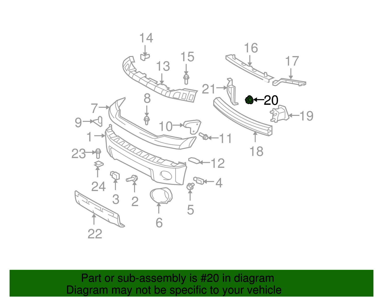 2007-2021 Toyota Tundra Impact Bar Nut 90178-A0067 | Toyota Parts Center