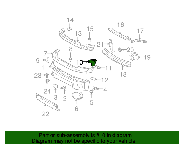 52116-0C050 - Side Support - 2007-2013 Toyota Tundra | Sparks Parts