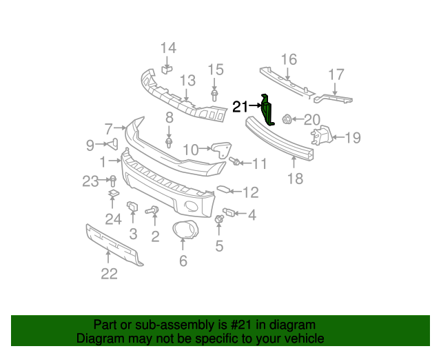 2007-2013 Toyota Tundra Bumper Face Bar Mount 52141-0C040 | Toyota ...