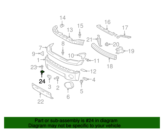 1999-2020 Toyota Fog Lamp Assembly Nut 90179-06127 | Toyota Parts Center