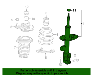 2018-2019 Toyota C-HR Strut,Absorber Set Shock 48520-8Z208 | Toyota ...