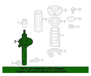 5QM-413-031-E - Strut - 2015-2020 Volkswagen | World VW Parts