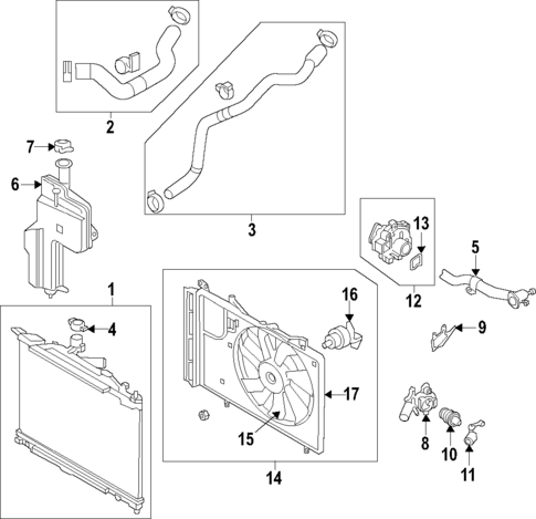 Radiator & Components for 2020 Toyota Yaris | Toyota Parts Center