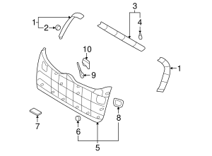 2010-2012 Hyundai Santa Fe Liftgate Trim 81750-2B000-HZ | AutoNation Parts
