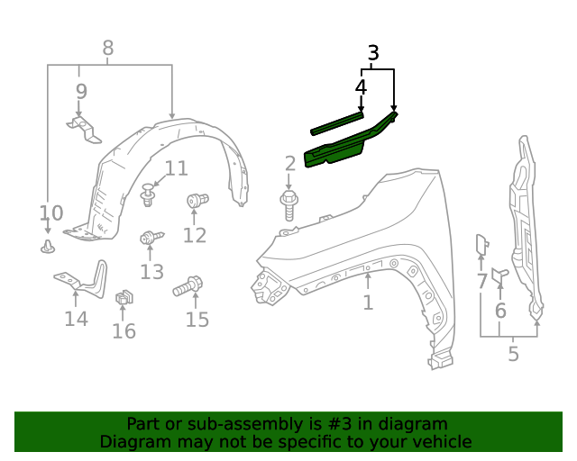 53388-0R050 - Upper Seal 2019-2024 Toyota | Longo Toyota Parts