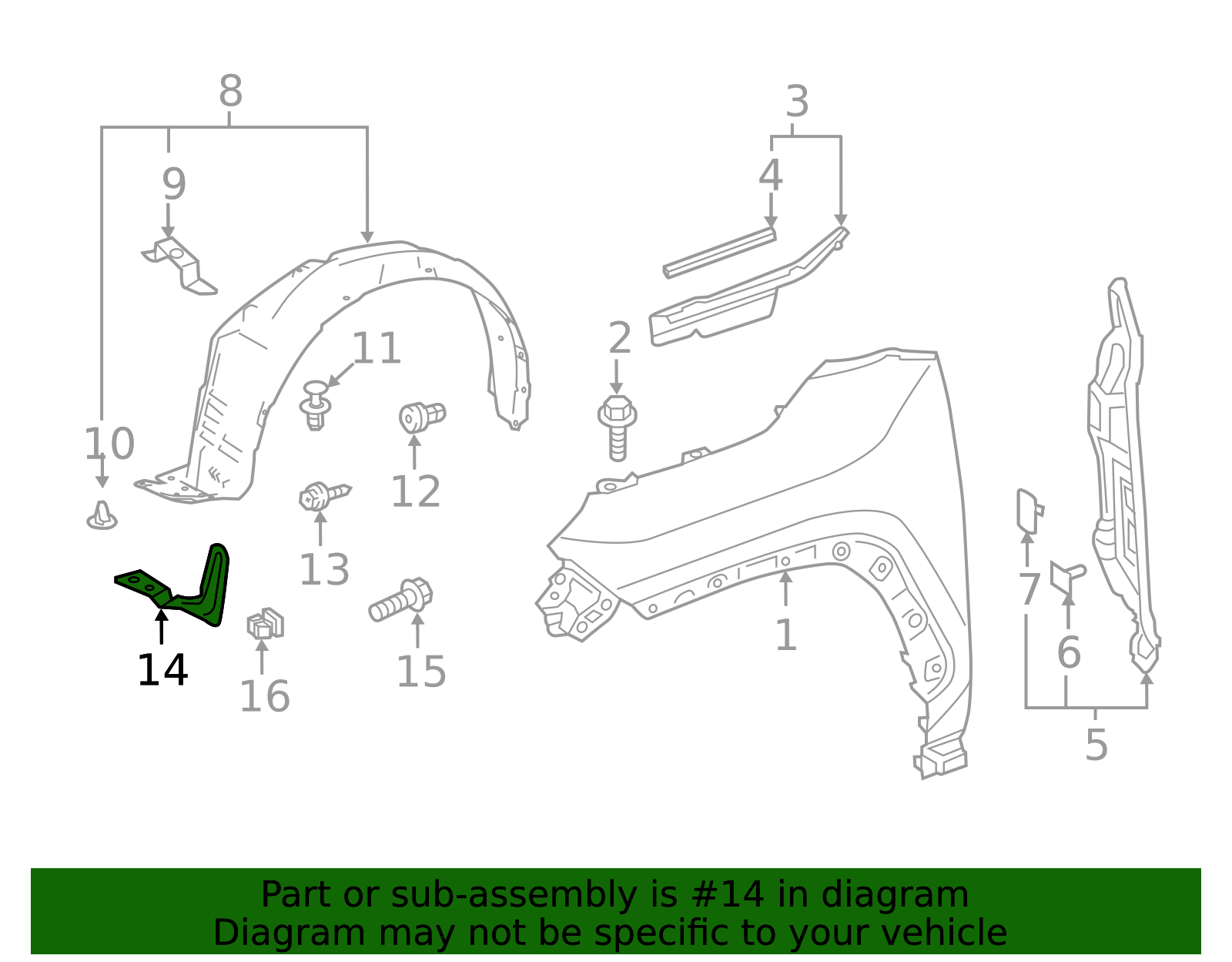 2019-2024 Toyota RAV4 Splash Shield 53895-0R081 | Toyota Parts Center