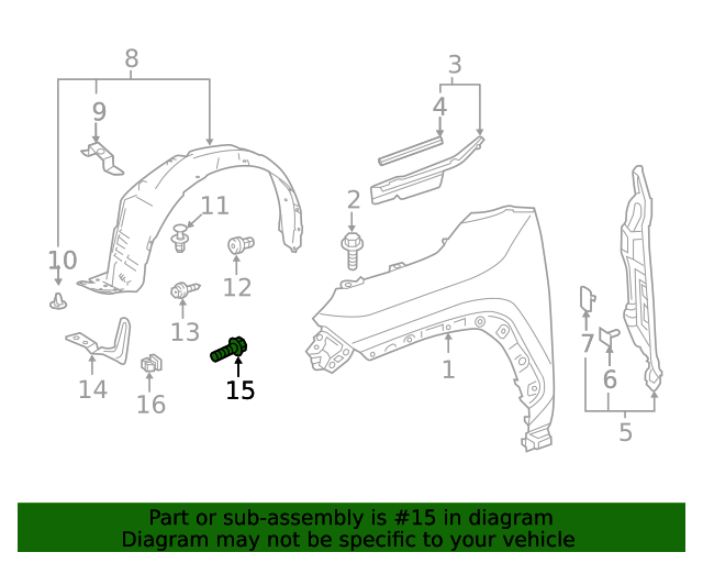 90159-60477 - Bumper Cover Support Rail Screw - 2000-2023 Toyota | OEM ...