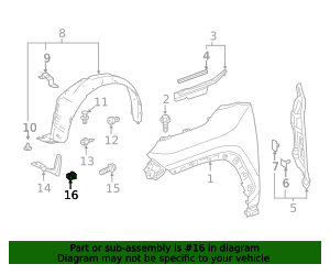 90189-06237 - Rocker Molding Grommet - 2012-2025 Toyota | OEM Genuine ...