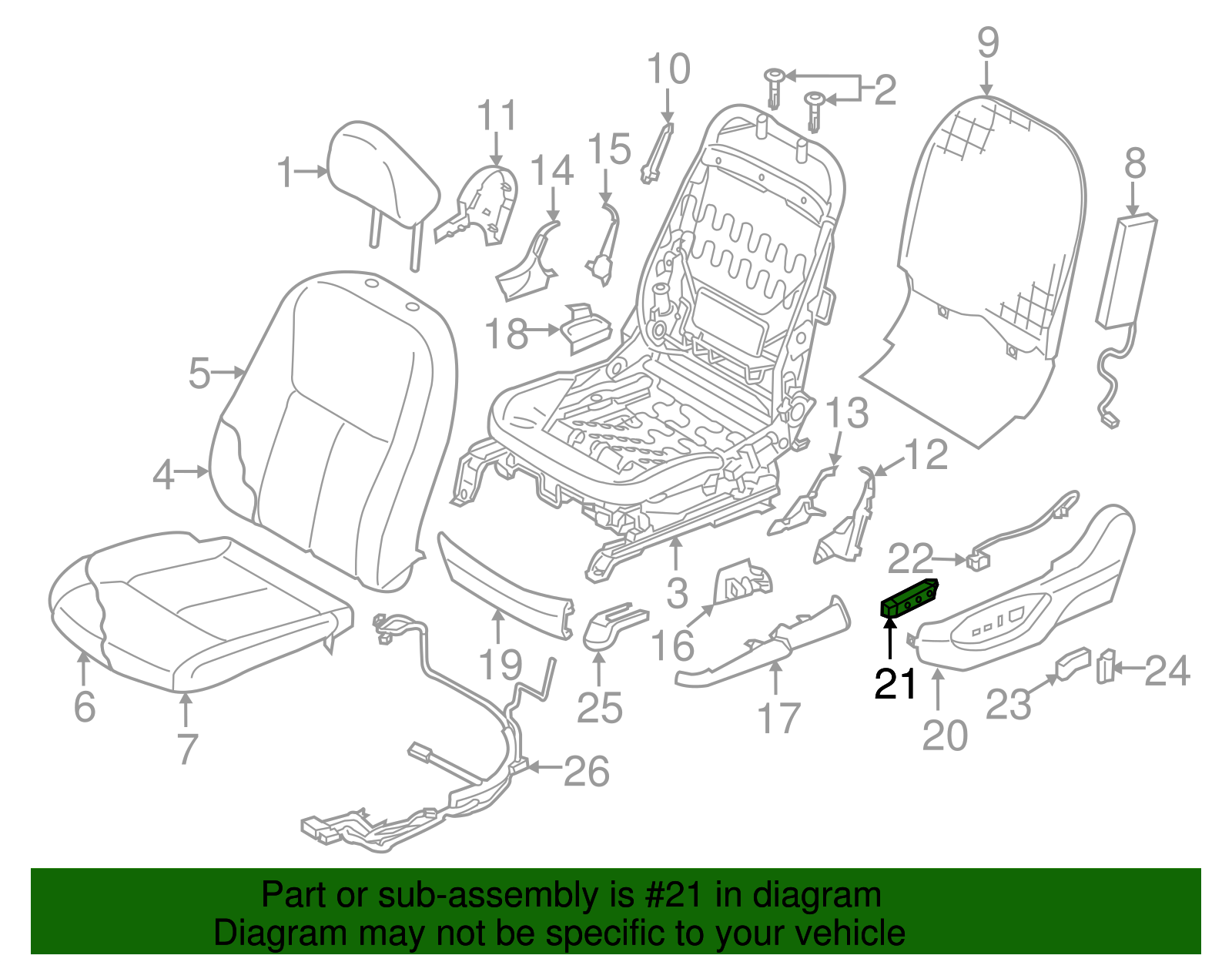 2014-2020 Infiniti Seat Switch 87016-4HA0A | Infiniti of Orland Park