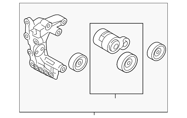 Genuine OEM Belt Tensioner Part# 25280-2G616 Fits 2013-2016 Hyundai ...
