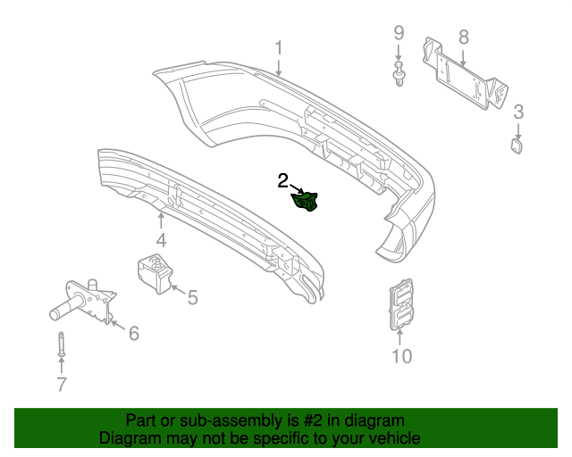 Genuine Bumper Cover Support for 1996-2002 BMW Z3 | OEM Part# 51-12-8 ...