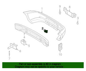 Genuine Bumper Cover Support for 1996-2002 BMW Z3 | OEM Part# 51-12-8 ...