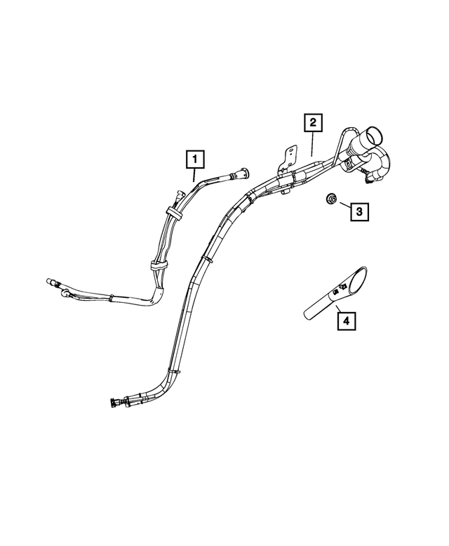 2020-2025 Mopar Fuel Filler Vent Hose 68402169AB | Mopar eStore