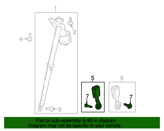 2017-2021 GM Inner Buckle 84630813 | GMPartsDirect.com