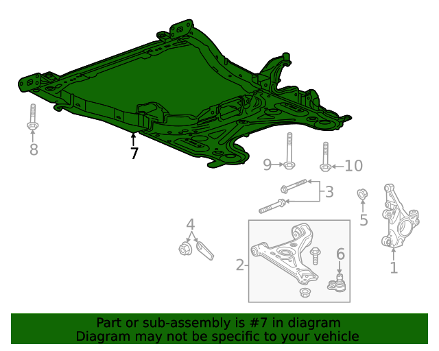 2016-2022 GM Drivetrain and Front Suspension Cradle 42454892 ...