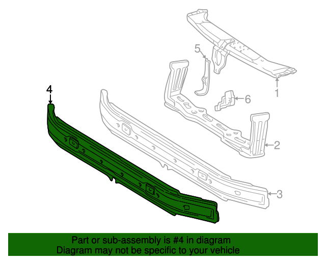 210-620-49-86 - Radiator Support Panel Reinforcement 1996-2003 Mercedes ...