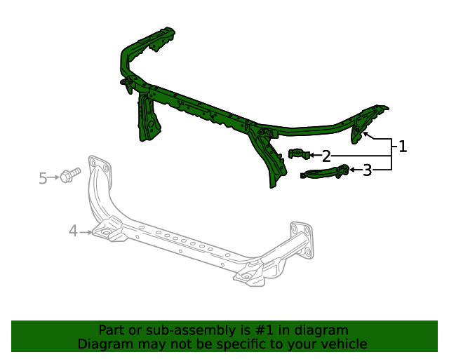 2019-2024 Chevrolet Blazer Front End Upper Tie Bar 84498346 GM ...