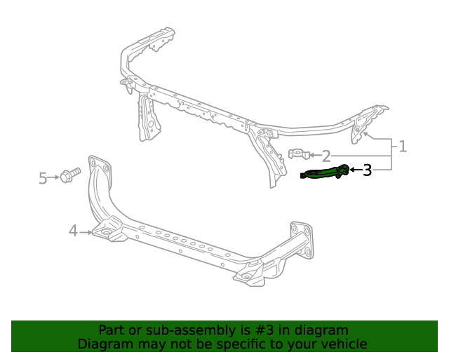 2019-2024 Chevrolet Blazer Passenger Side Radiator Support Tie Bar ...
