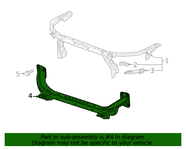 2019-2023 Chevrolet Blazer Front End Lower Tie Bar 84666274 GM ...