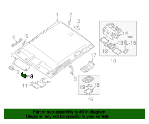 96420-9BF0A - Sun-Visor Cover - 2013-2021 Nissan Frontier | Nissan OEM ...