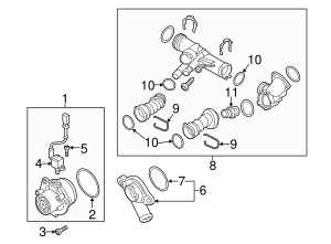 2015 Volkswagen Engine Coolant Thermostat 04L-121-113-D | OEM Parts Online