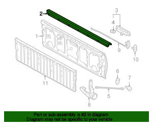 Genuine Toyota Tailgate Molding (Right) part# 65717-04020 for 2005-2015 ...