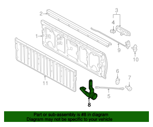 66120-04011 - Tailgate Hinge 2005-2015 Toyota Tacoma | AutoNationParts.com