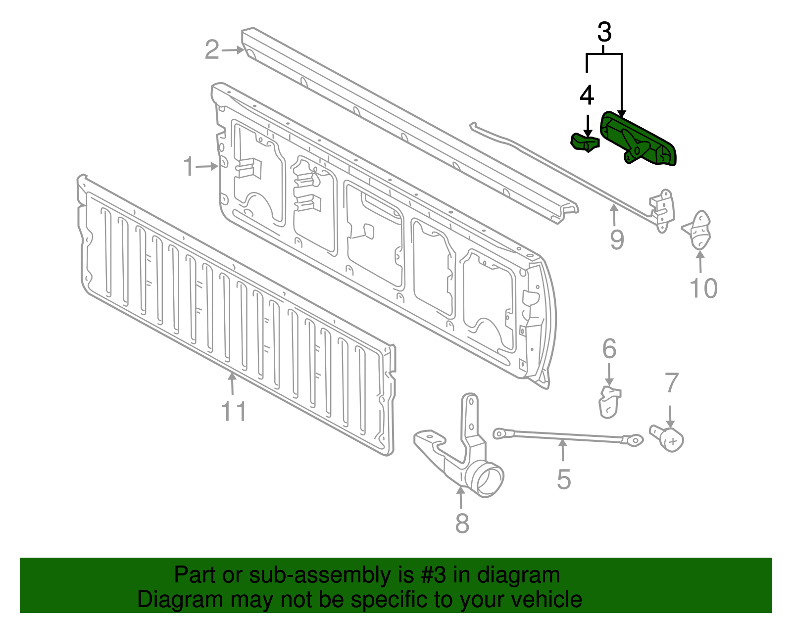 2009-2015 Toyota Tacoma Handle 69090-04020 | Toyota Parts Center