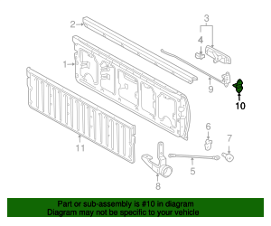 65768-04020 - Tailgate Striker Plate - 2005-2021 Toyota Tacoma | OEM ...