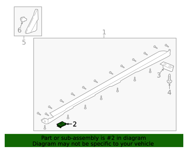 2018-2021 Hyundai Rocker Molding Clip 87757-J9000 | OEM Parts Online