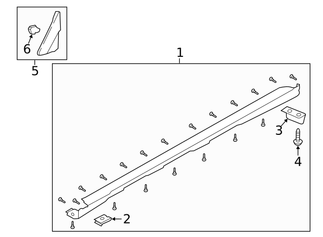 2018-2021 Hyundai Rocker Molding Clip 87767-J9000 | OEM Parts Online