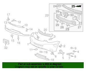 2008-2015 GM Passenger Side Front Bumper Fascia Side Bracket 96848179 ...