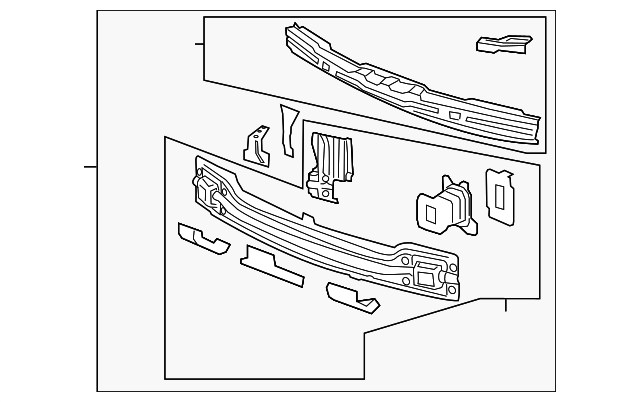2008-2015 GM Front Bumper Impact Bar 22887091 GM | GMPartsDirect.com
