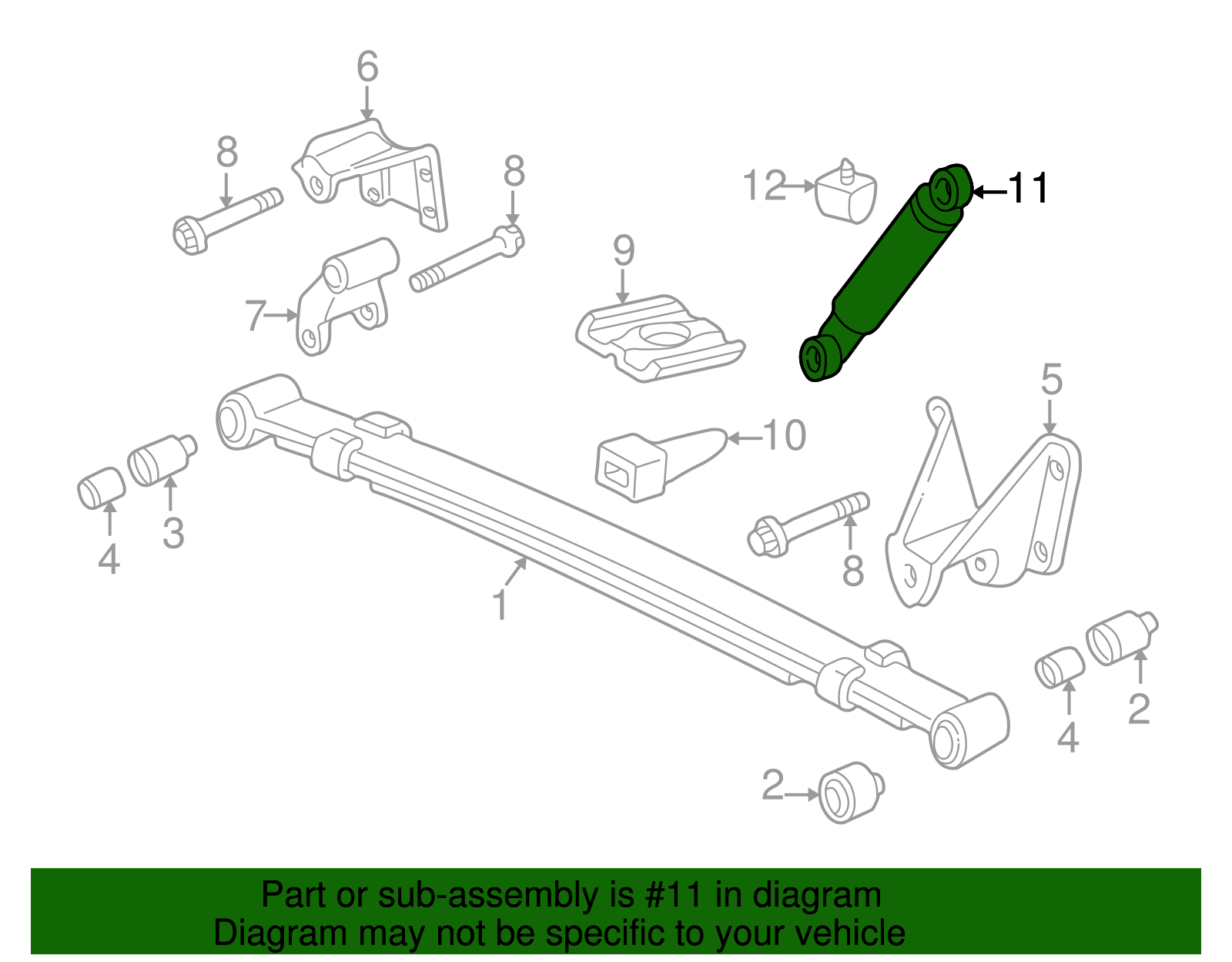 1F20-28-700 - Suspension Shock Absorber - 2000-2004 Mazda | Mazda OEM ...