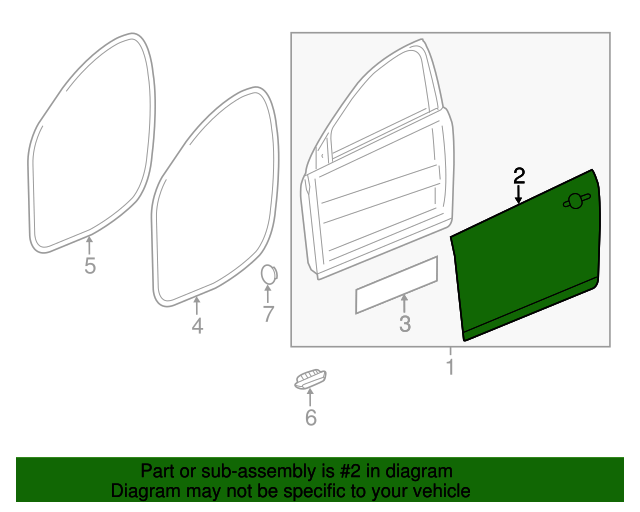 20946717 GM Driver Side Front Door Outer Panel | GM Parts Store