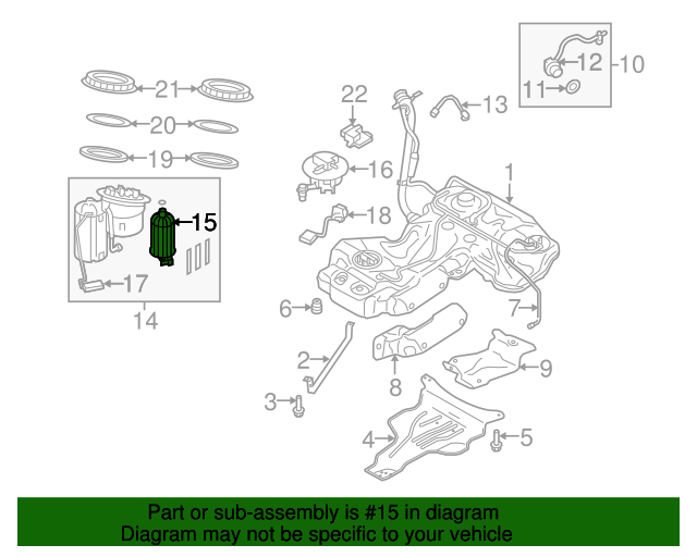2008-2016 Audi Fuel Filter 8K0-201-511-A | Audi USA Parts
