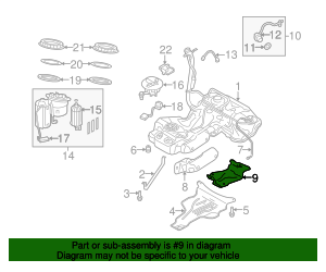 8K0-201-308-C - Fuel Tank Shield 2008-2012 Audi | AutoNationParts.com