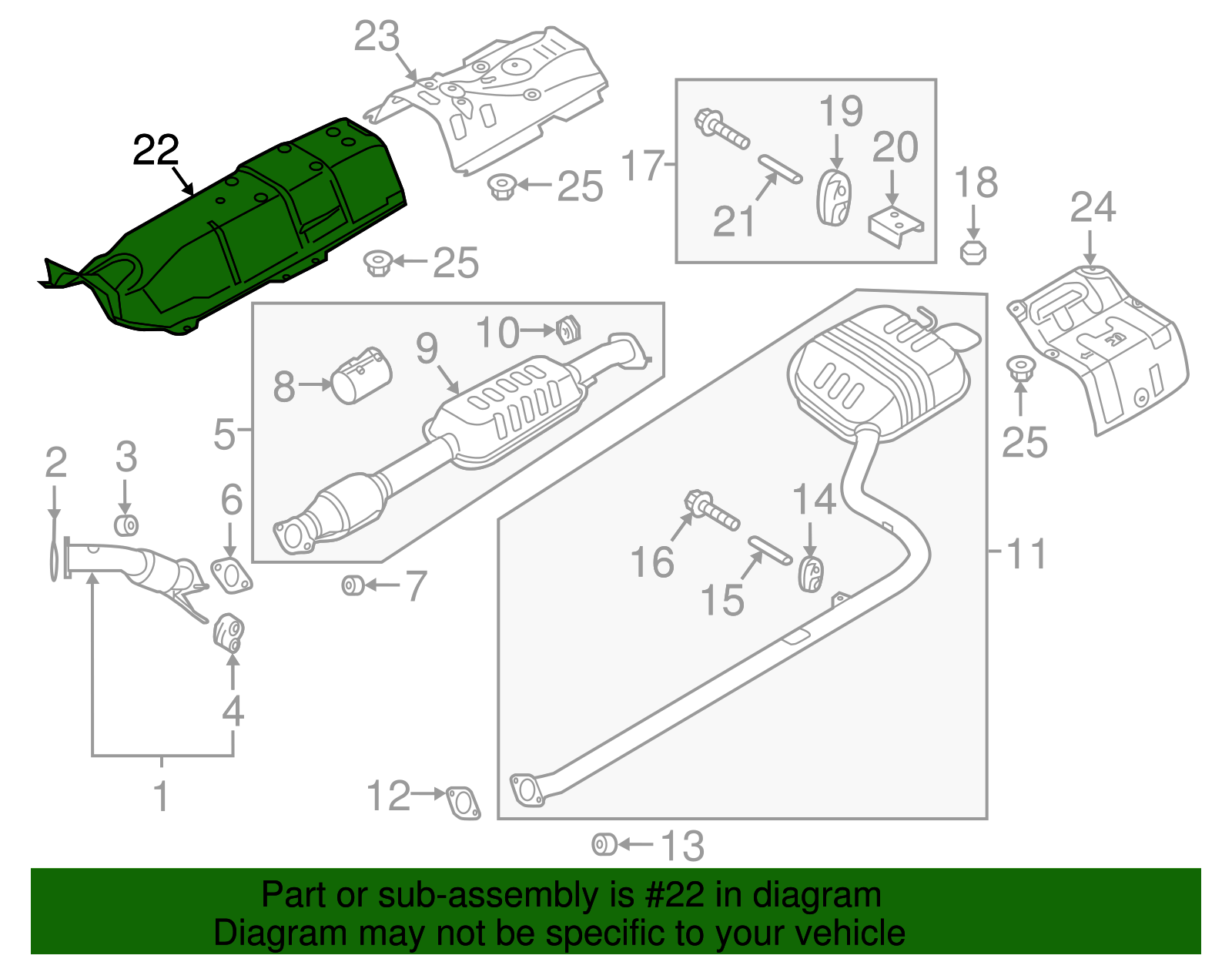 2016-2019 Hyundai Sonata Heat Shield 28791-E6000 | Hyundai Wholesale Direct