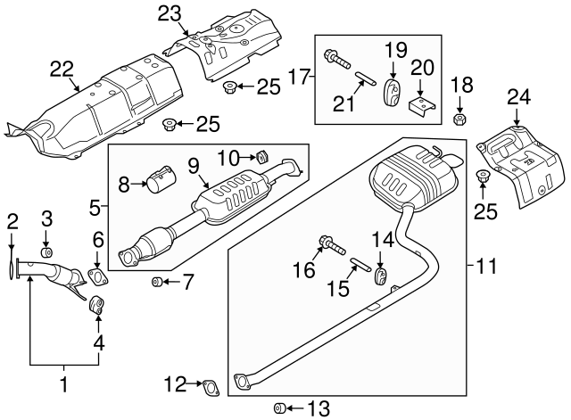2016-2019 Hyundai Sonata Front Muffler 28610-E6310 | QuirkParts
