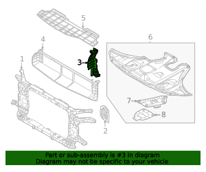 29134-CW600 - Radiator Support Air Deflector 2022-2023 Hyundai Tucson ...