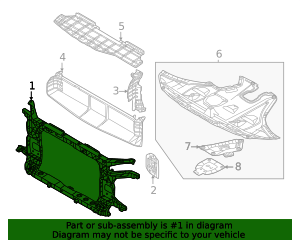 2022-2024 Hyundai Tucson Radiator Support 64101-CW000 | QuirkParts