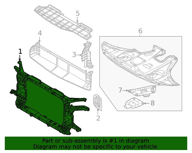 2022-2024 Hyundai Tucson Radiator Support 64101-CW000 | OEM Parts Online