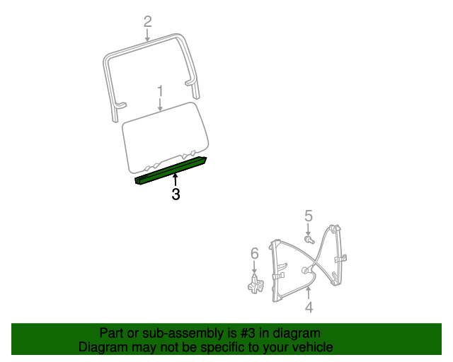 2003-2009 Toyota 4Runner Hatch Seal 67881-35040 | Toyota Parts Express