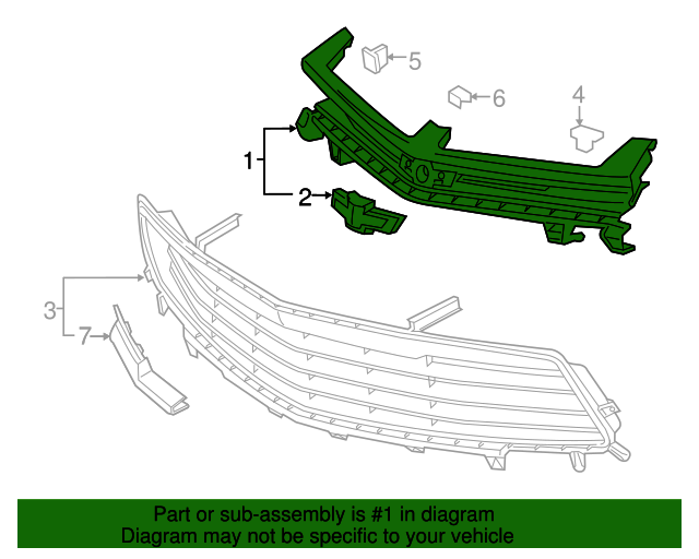 2016-2018 Chevrolet Camaro Front Upper Grille 84140573 | AutoNation Parts