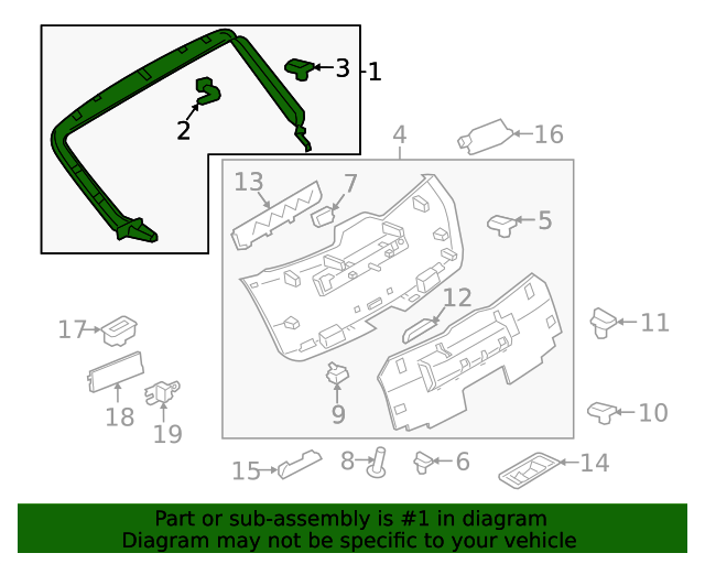95B-867-973-B-7N0 - Liftgate Trim 2015-2021 Porsche Macan ...